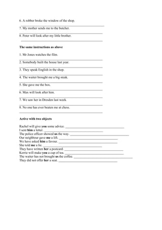 Passive 2 Exercises | PDF