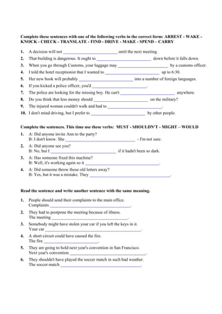 Passive 3 exercises | PDF