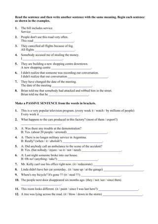 Passive 3 Exercises | PDF