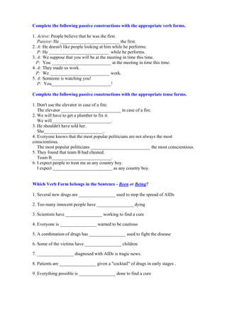 Passive 5 Exercises | PDF