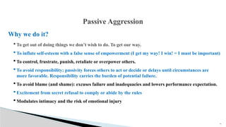 Passive Aggression in Counseling & Psychotherapy | PPT