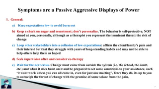 Passive Aggression in Counseling & Psychotherapy | PPT