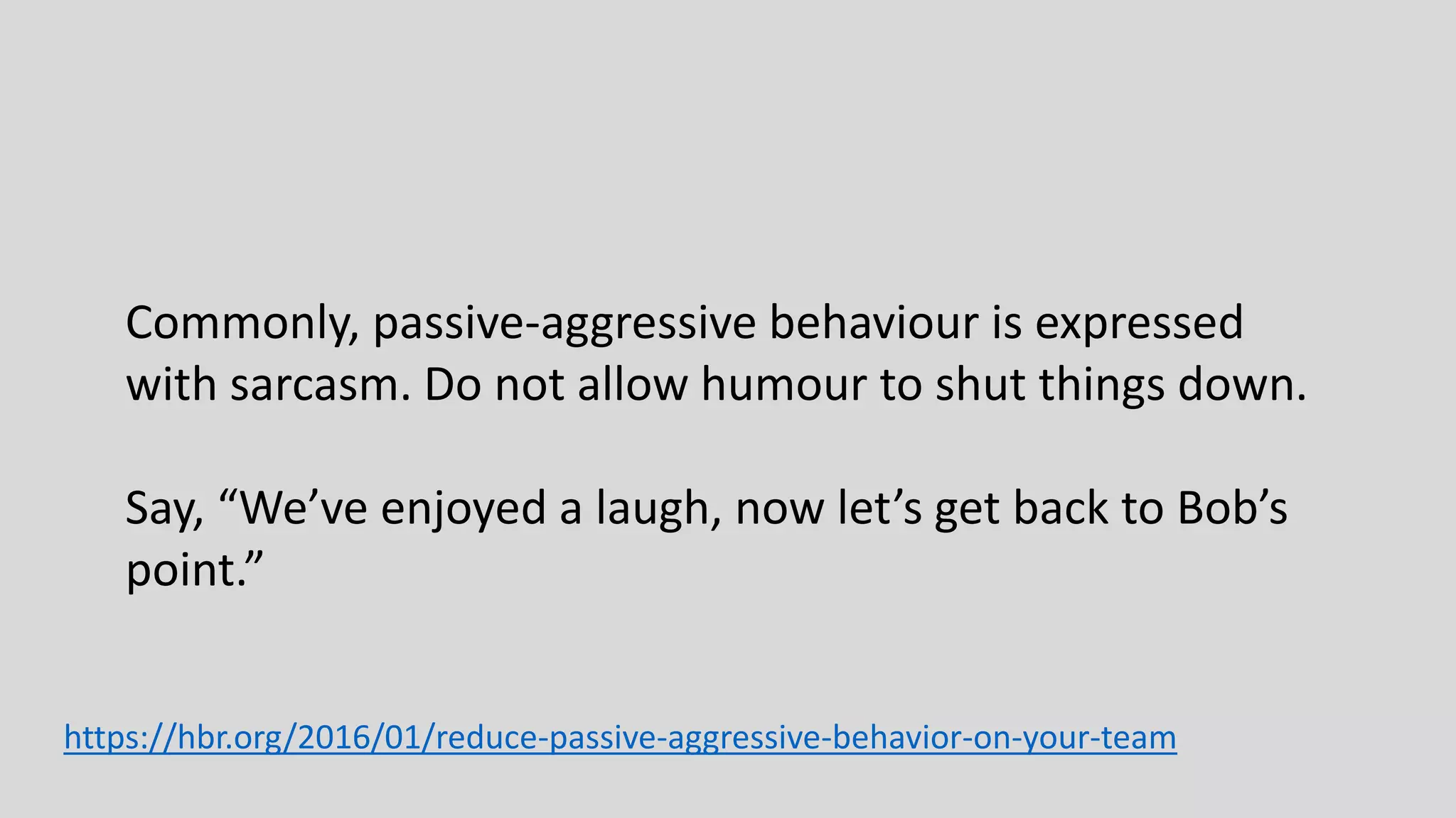 Passive aggressive | PDF