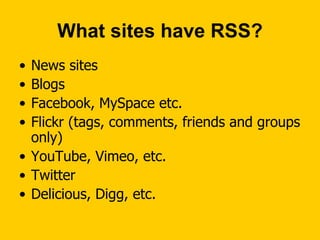 Using RSS and social media to find news | PPT