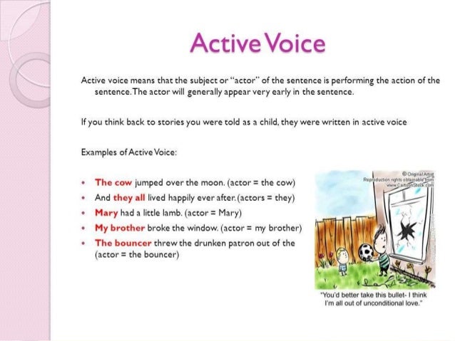 Passive and active voice
