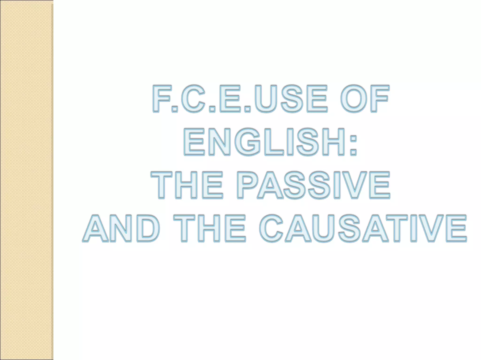 Passive and causative | PPT