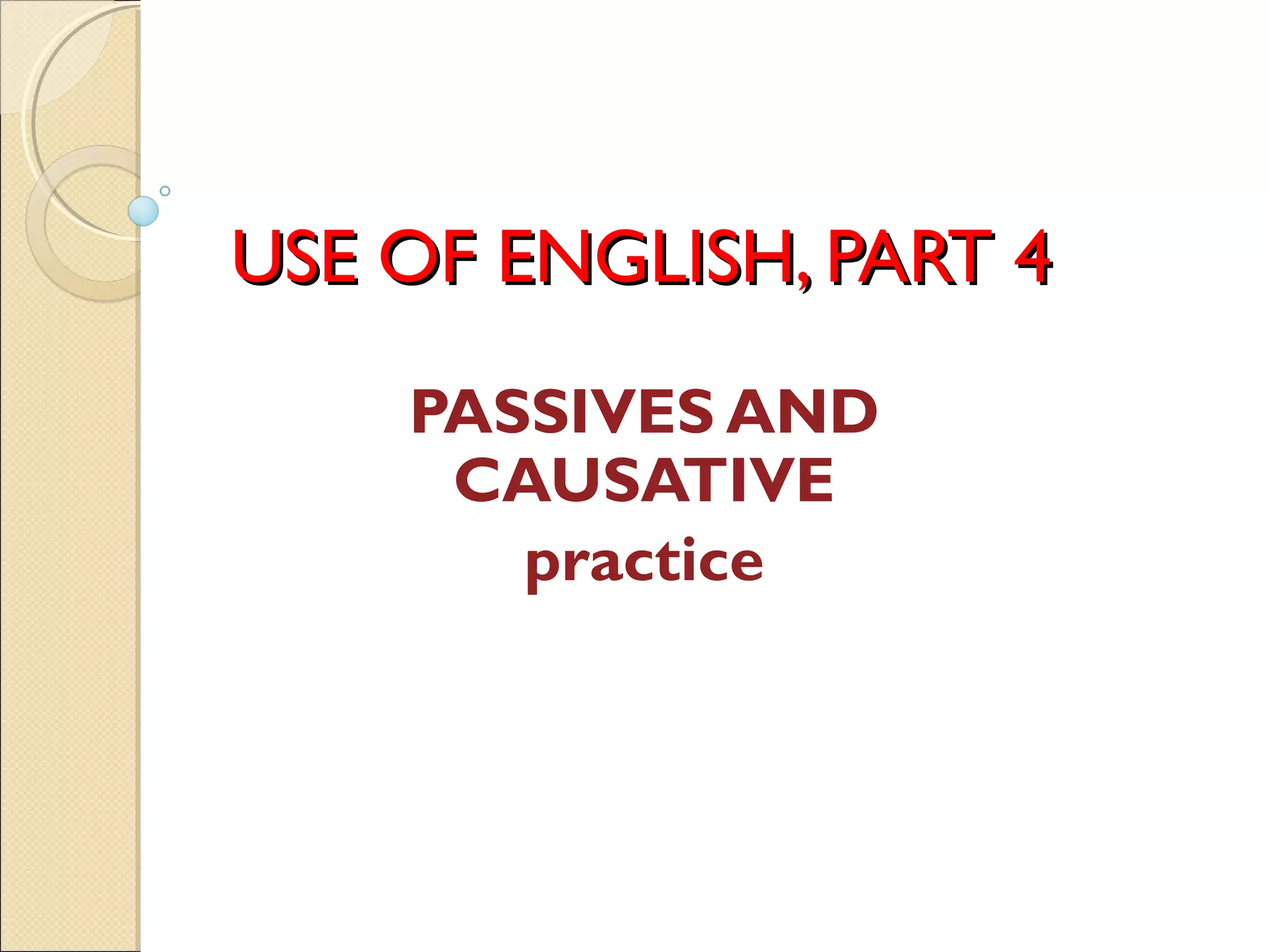 Passive and causative | PPT