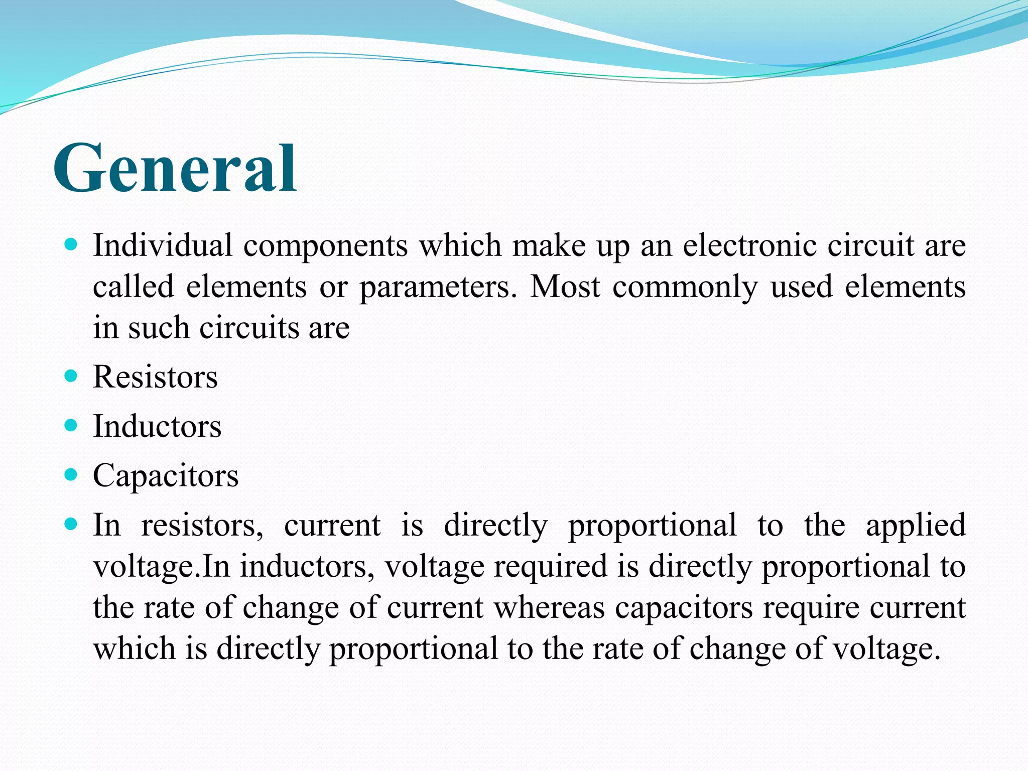 Passive circuit elements | PPTX