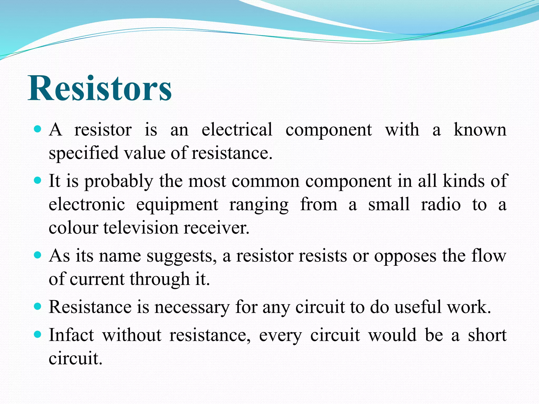Passive circuit elements | PPTX