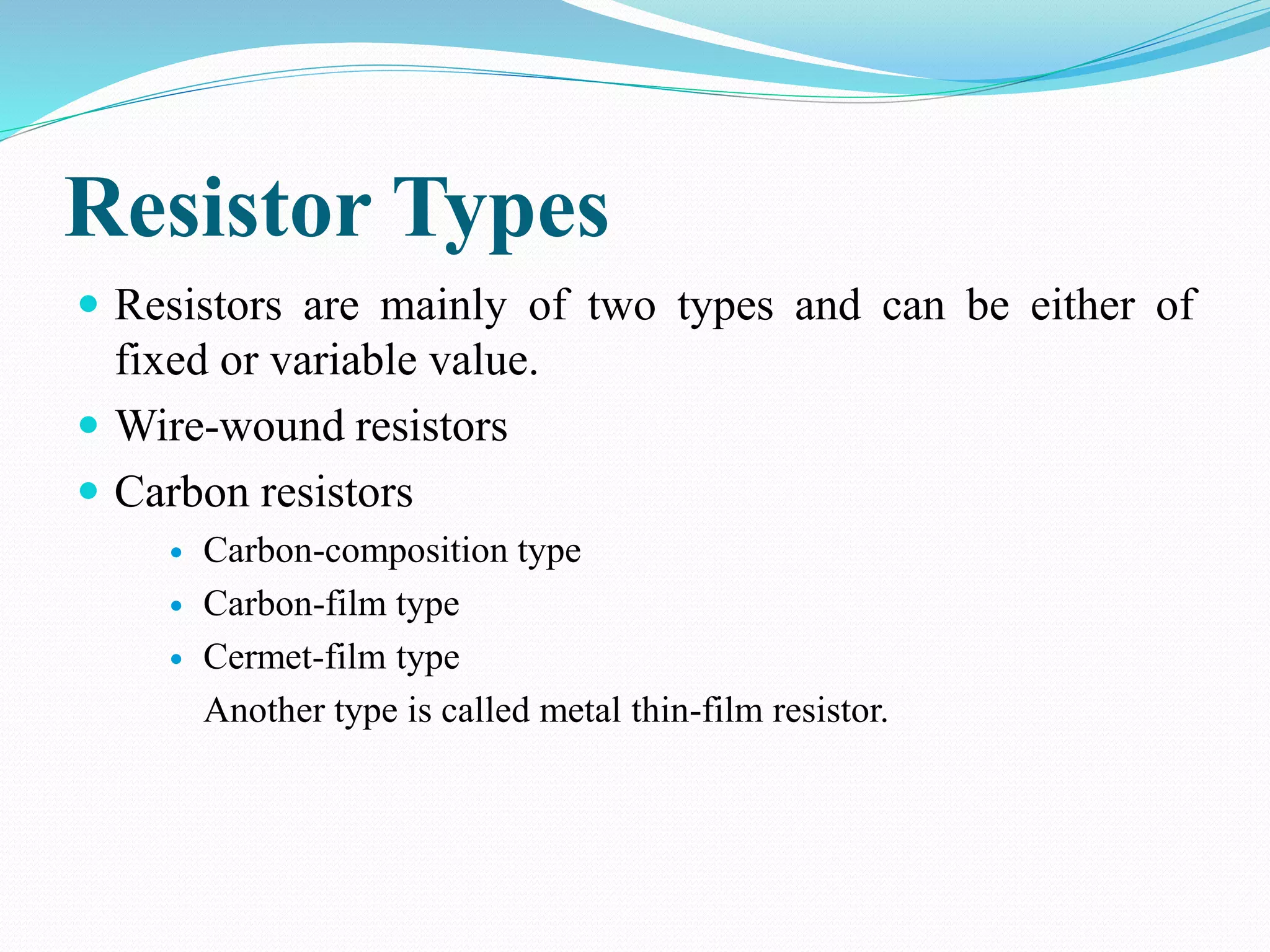 Passive circuit elements | PPTX