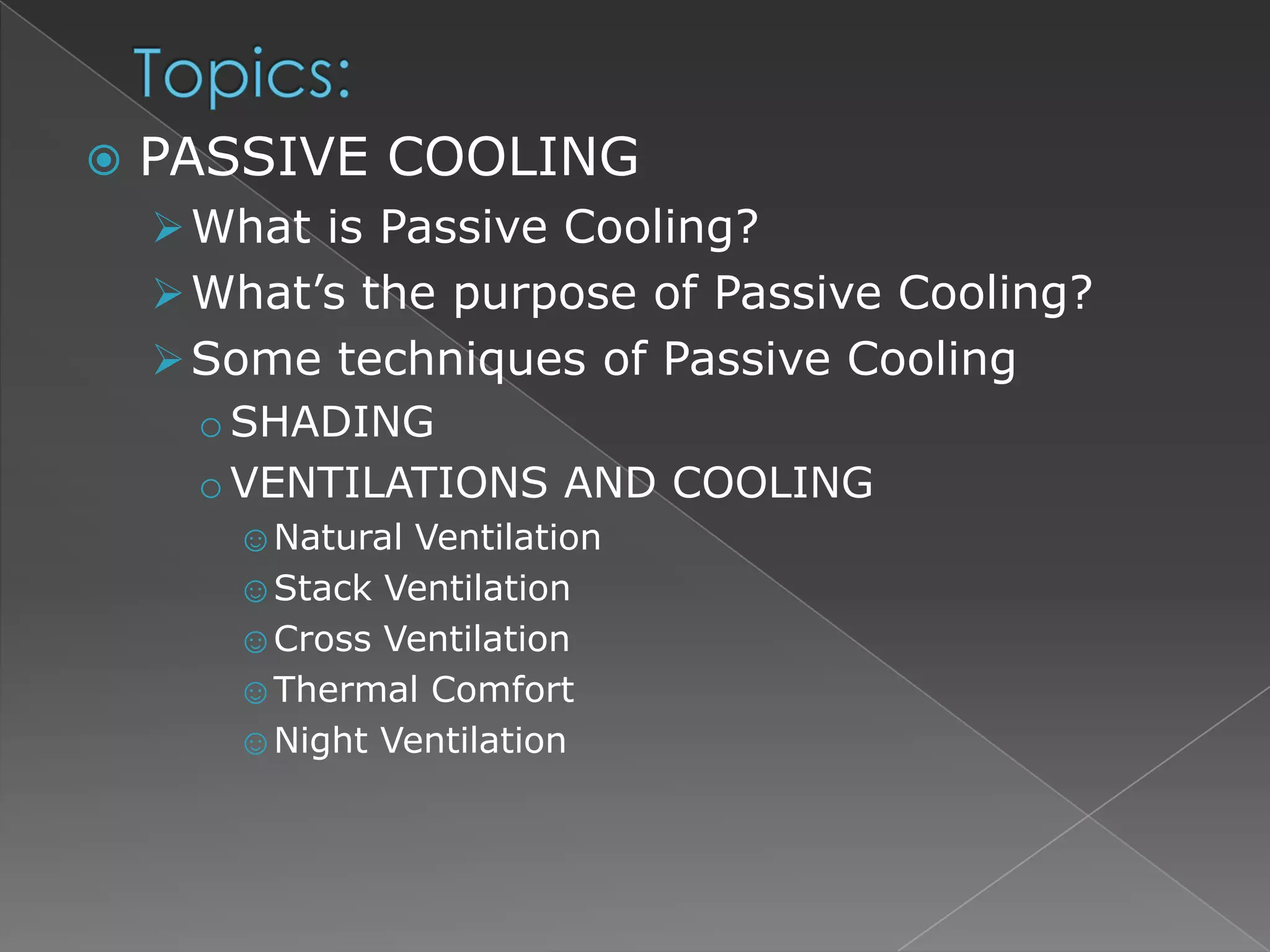 Passive cooling | PPTX