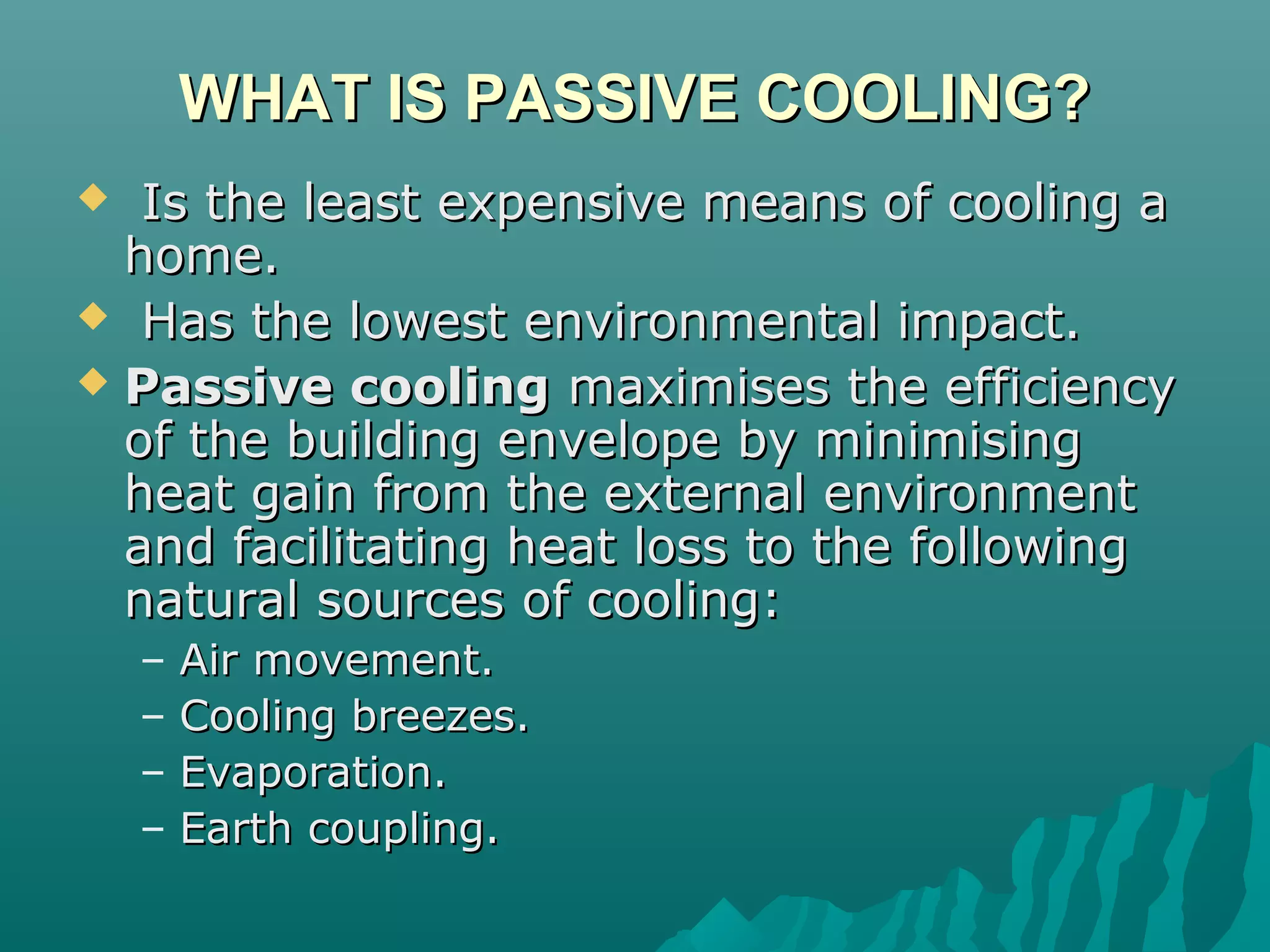 Passive Cooling (tropical architecture) | PPT