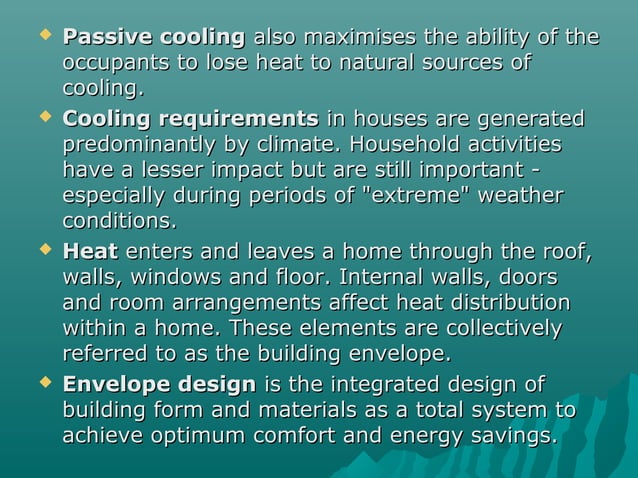 Passive Cooling (tropical architecture) | PPT | Indoor Environmental ...