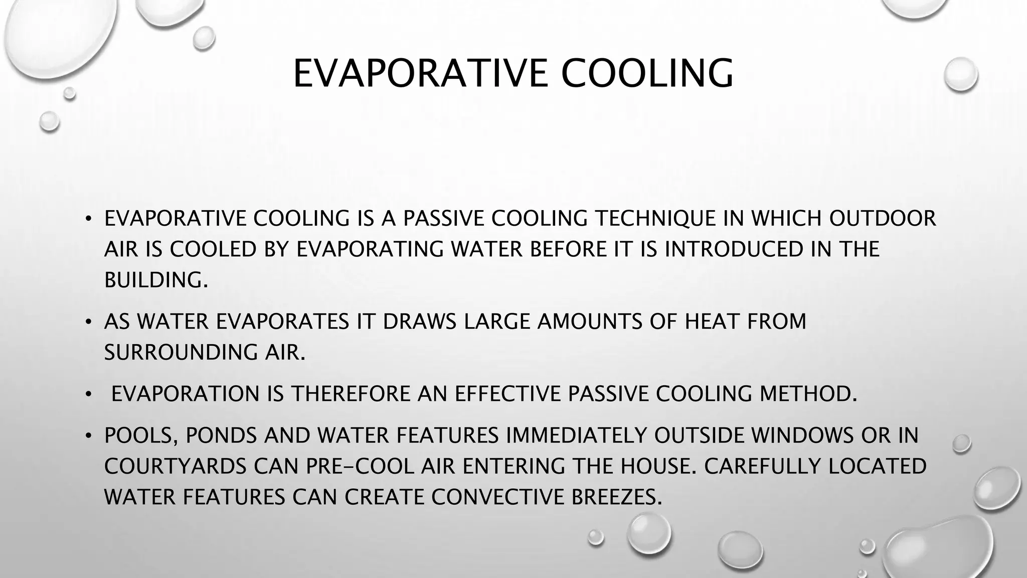 Passive cooling techniques in buildings | PPTX
