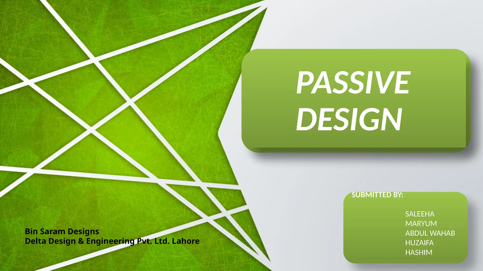 Passive Design Techniques Presentation Bin Saram Designs | Delta Design ...