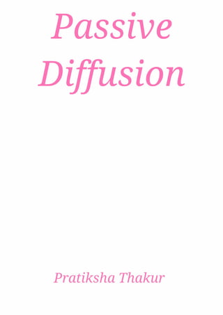 Passive Diffusion | PDF
