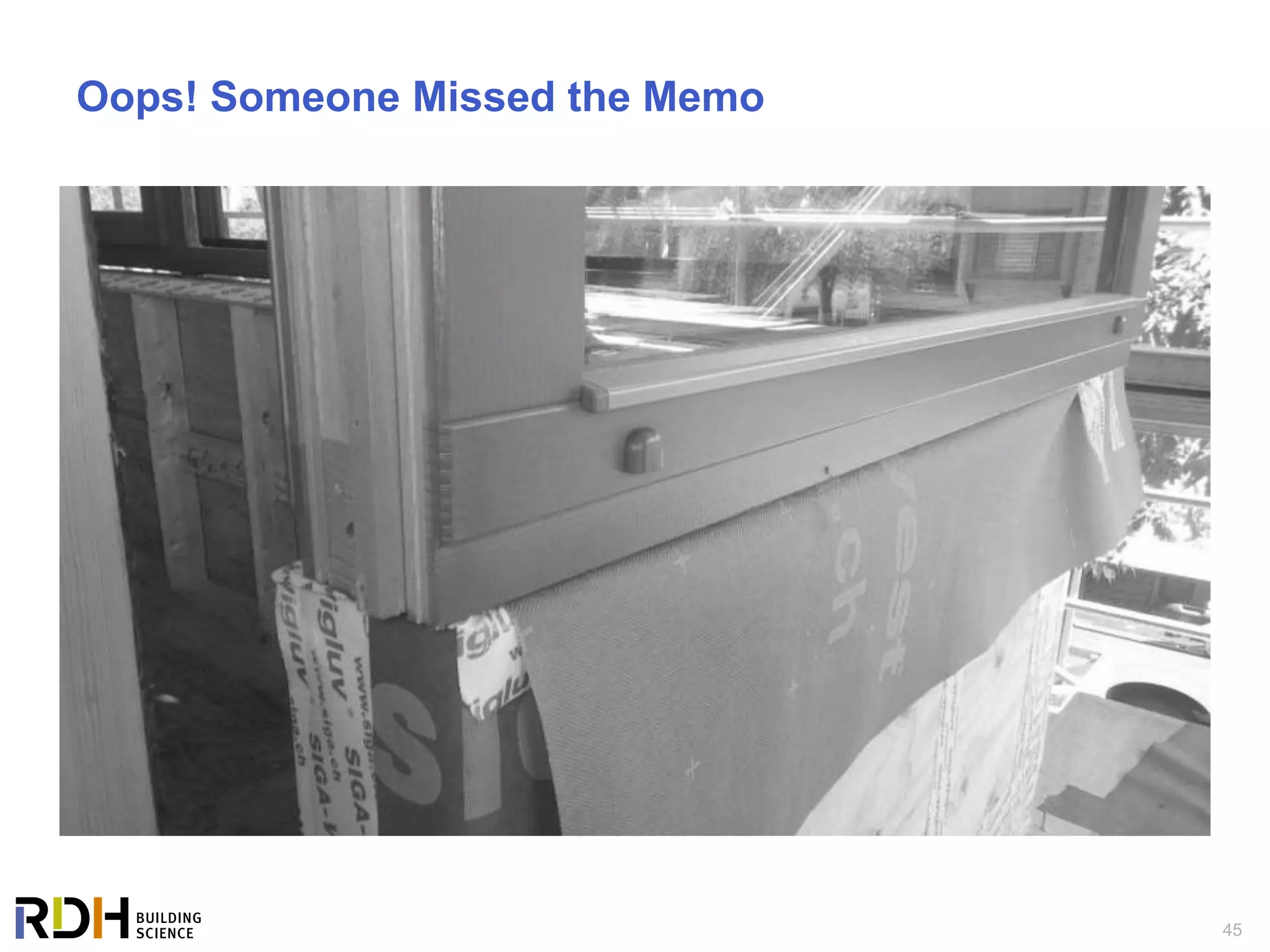 The Tradition and Science of Window Installations - Where are We Headed ...