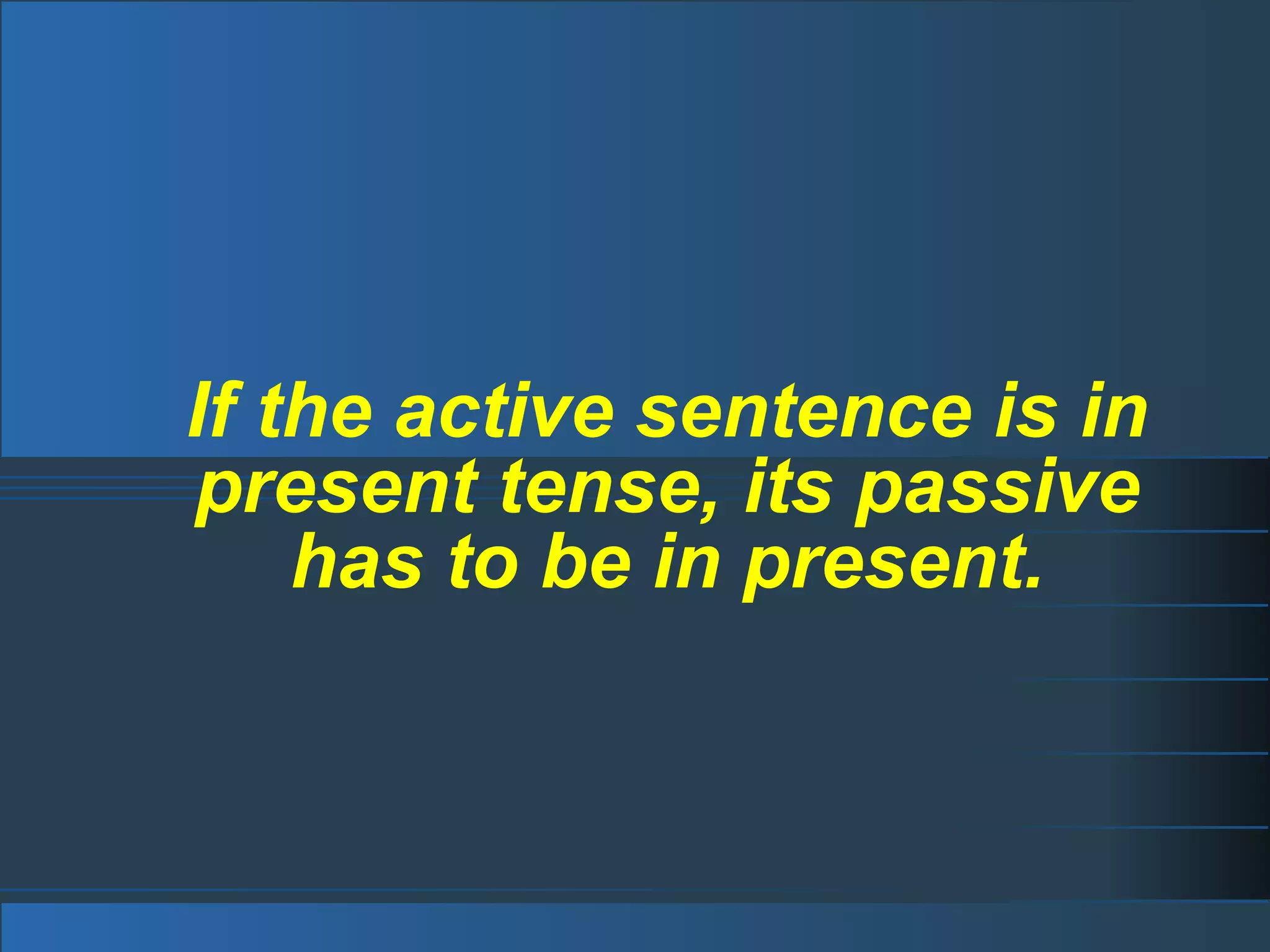 Present and Past Passive Voice | PPT