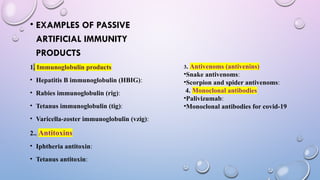 PASSIVE IMMUNITY AND THE MECHANISM OF ACTION OF PASSIVE IMMUNITY.pptx