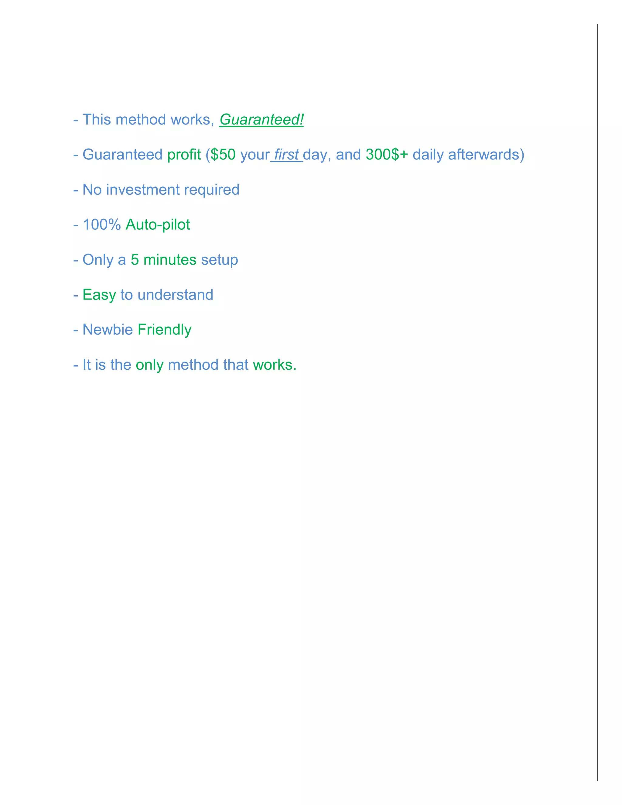 EARN $300 DAILY AUTOPILOT NO INVESTMENT EASY METHOD | PDF