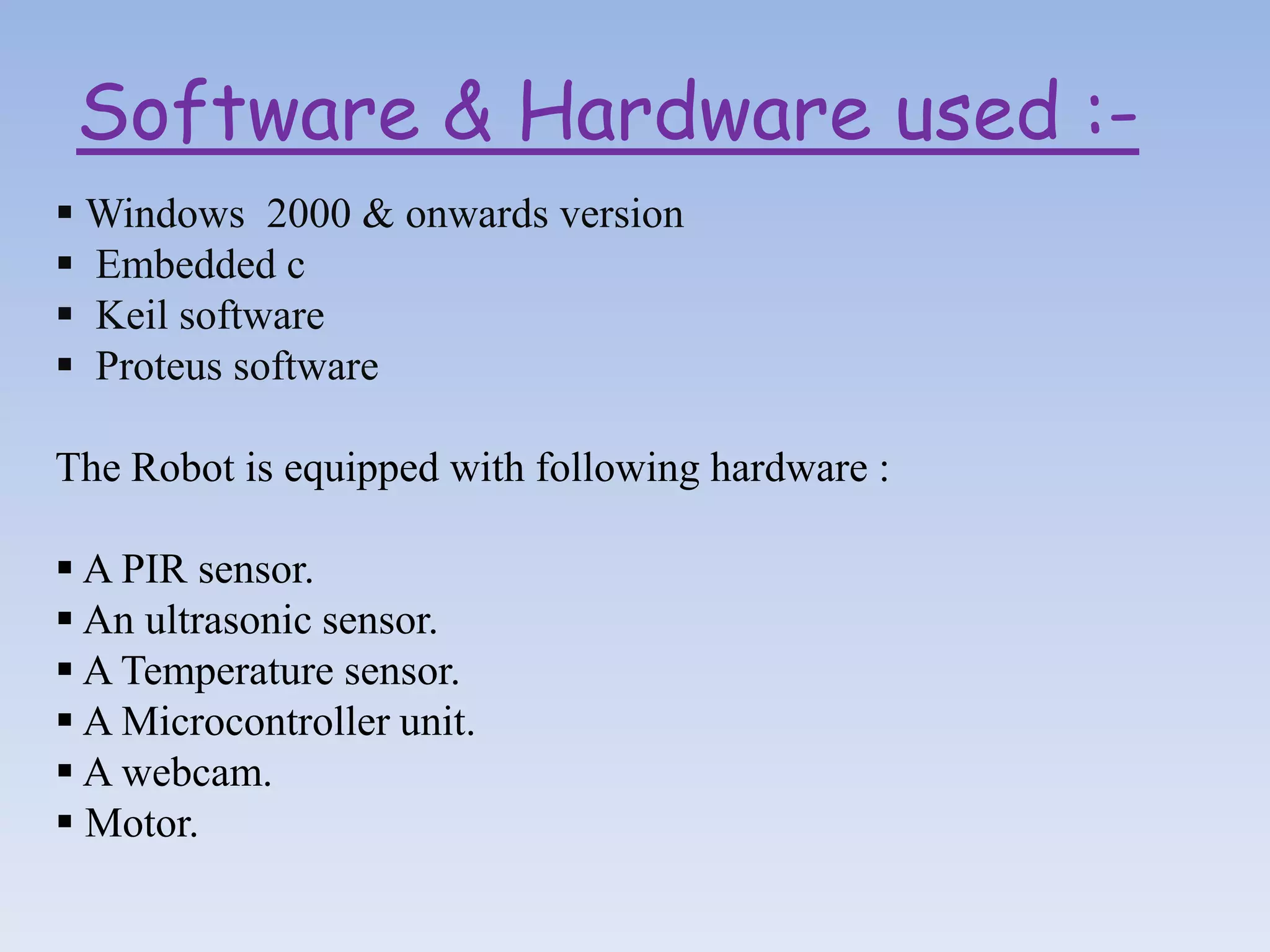 Passive Infrared Based Human Detection Alive Robot Ppt