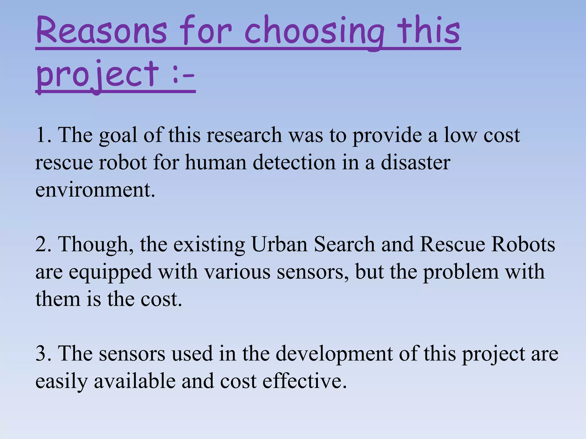 Passive infrared based human detection alive robot | PPT