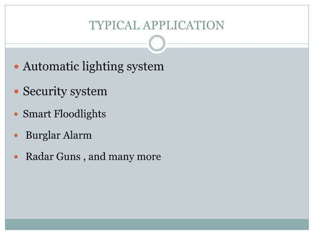 Passive infrared sensor technology(pir) | PPTX | Science