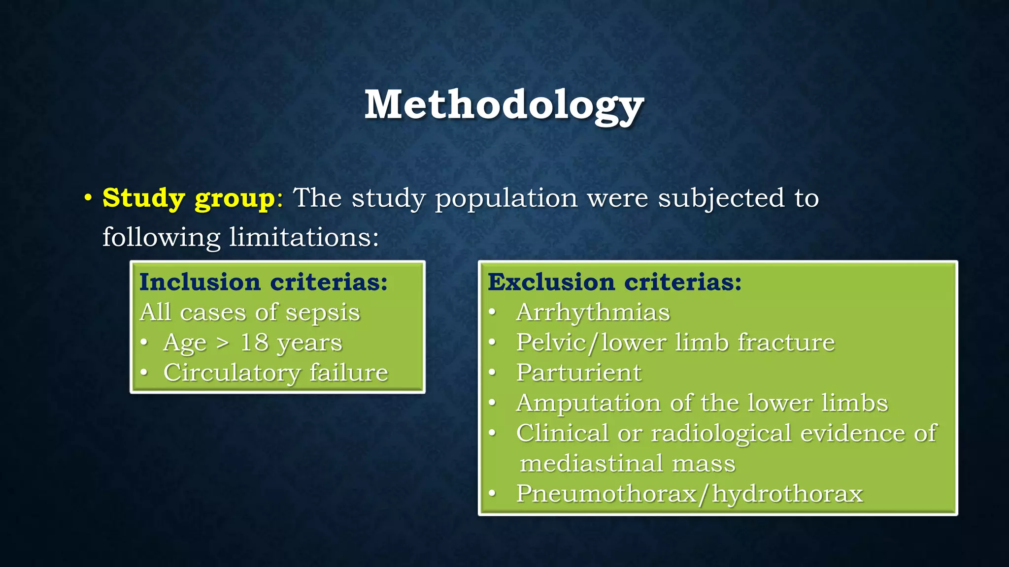 Passive leg raising an indicator of fluid responsiveness in sepsis | PPTX