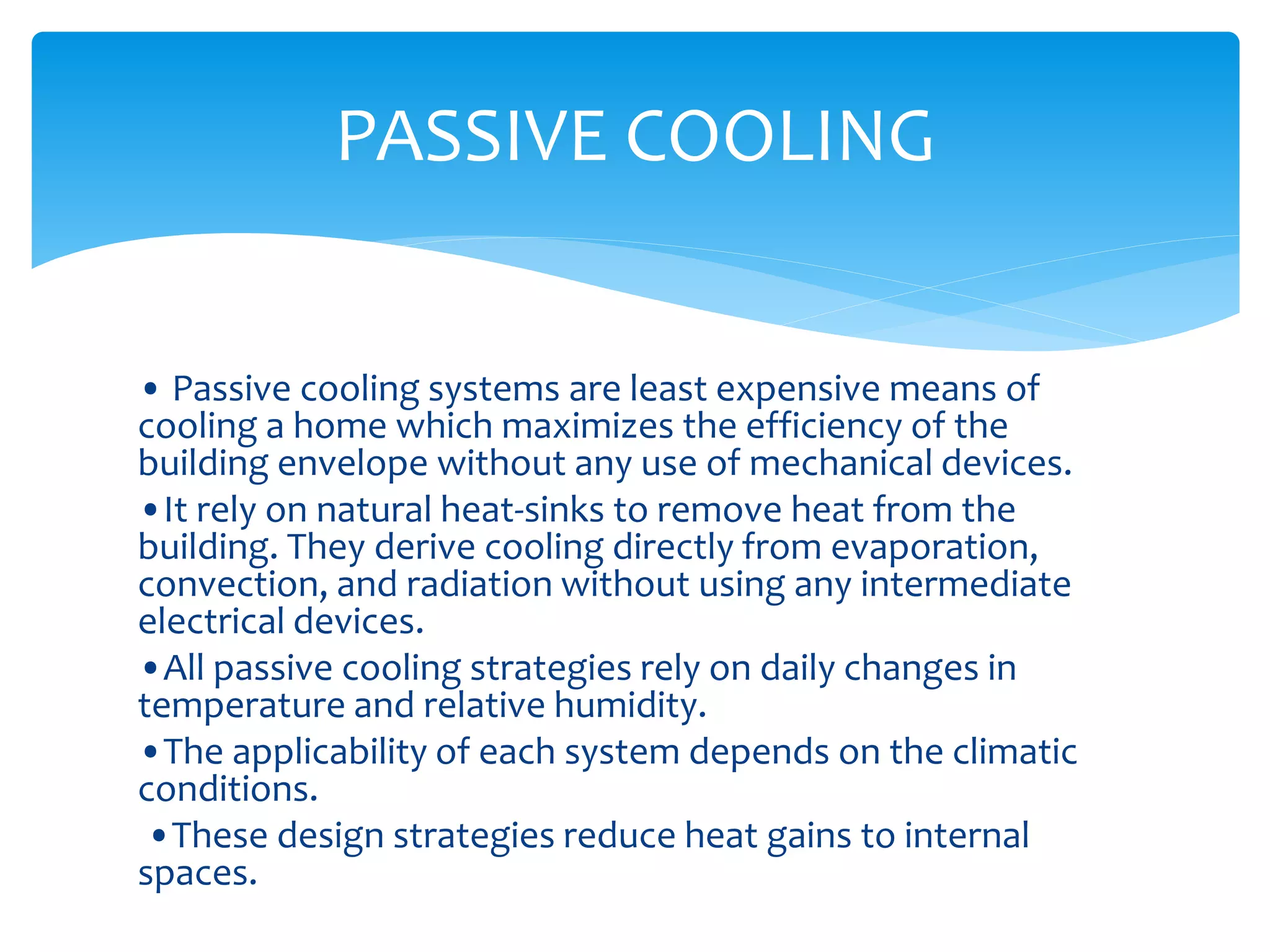 Passive methods of cooling | PPTX