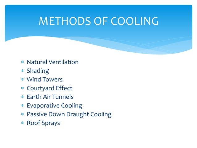 Passive methods of cooling | PPTX