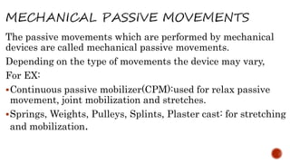 Passive Movement | PPTX