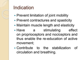passive movement.pptx | Physical Therapy | Wellness