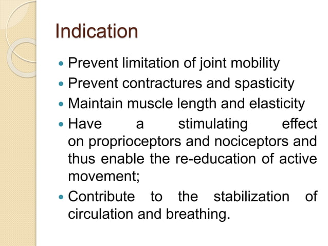 passive movement.pptx | Physical Therapy | Wellness