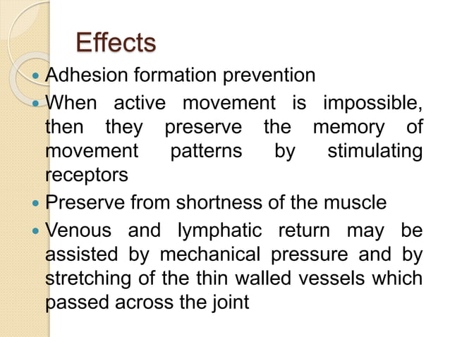 passive movement.pptx | Physical Therapy | Wellness