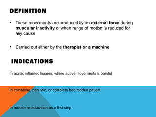 Passive movements | PPT