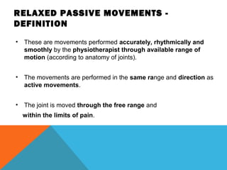 Passive movements | PPT
