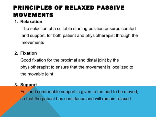 Passive movements | PPT