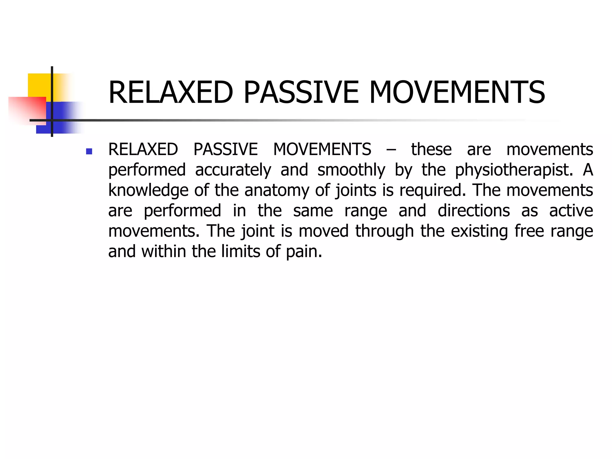 Passive movements | PPT