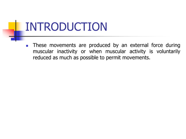 Passive movements | PPT