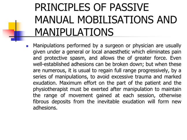 Passive movements | PPT