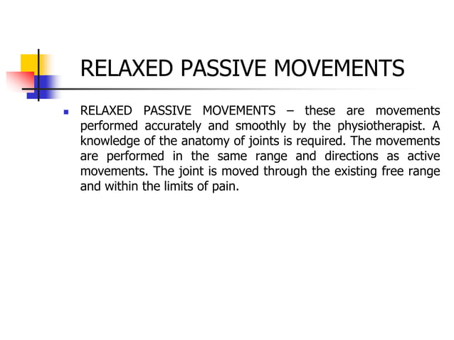 Passive movements | PPT
