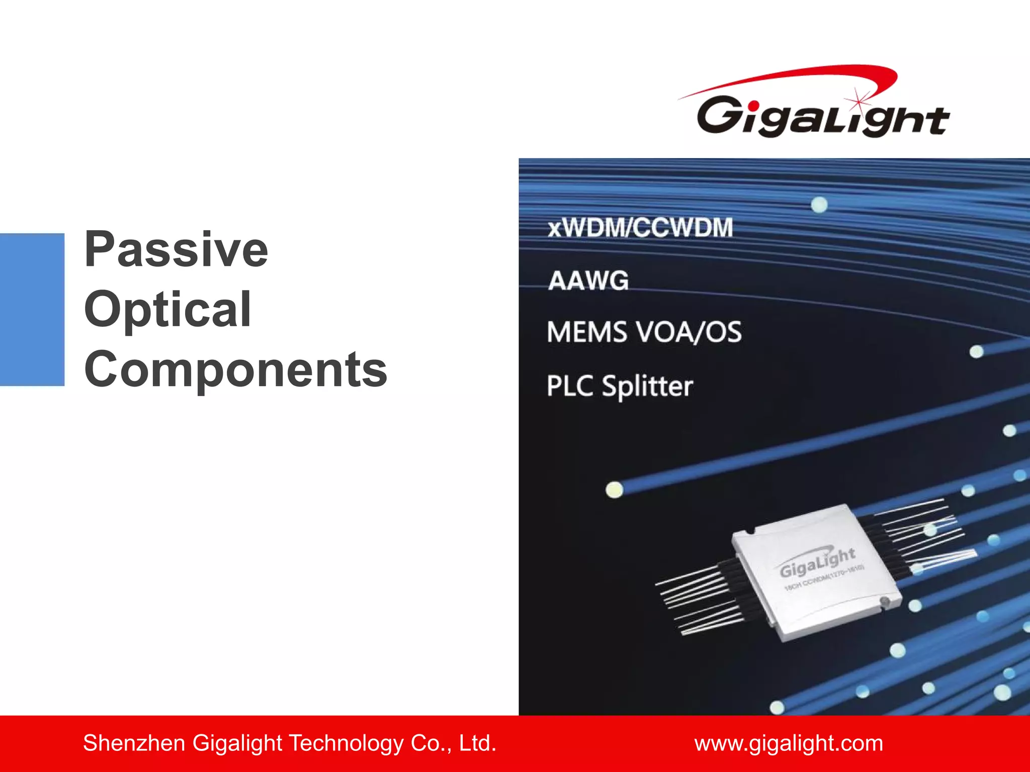 Passive Optical Components - Gigalight Product Overview | PDF