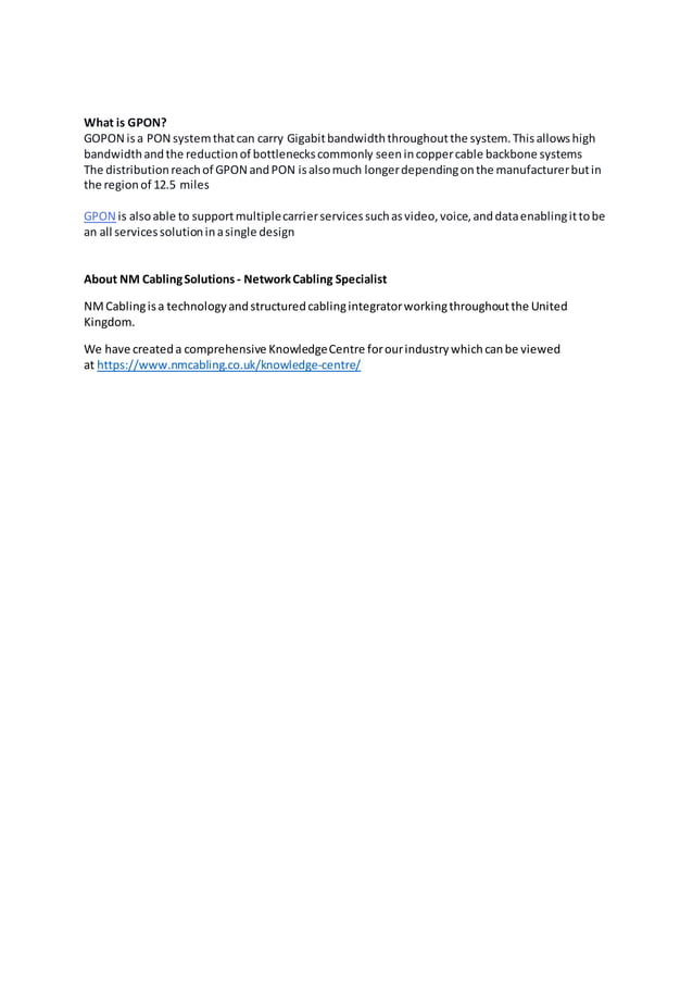 Passive optical networks | PDF