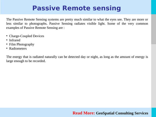 Passive Remote sensing | PDF