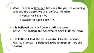 Passive reporting verbs | PPTX