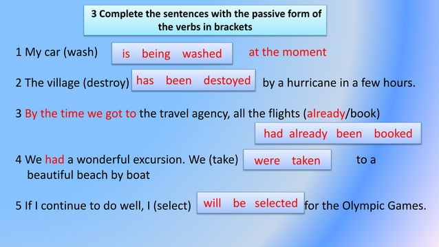 Passive revision grammar files | PPT
