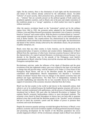 Passive revolution, counter reform or popular revolution in brazil | PDF