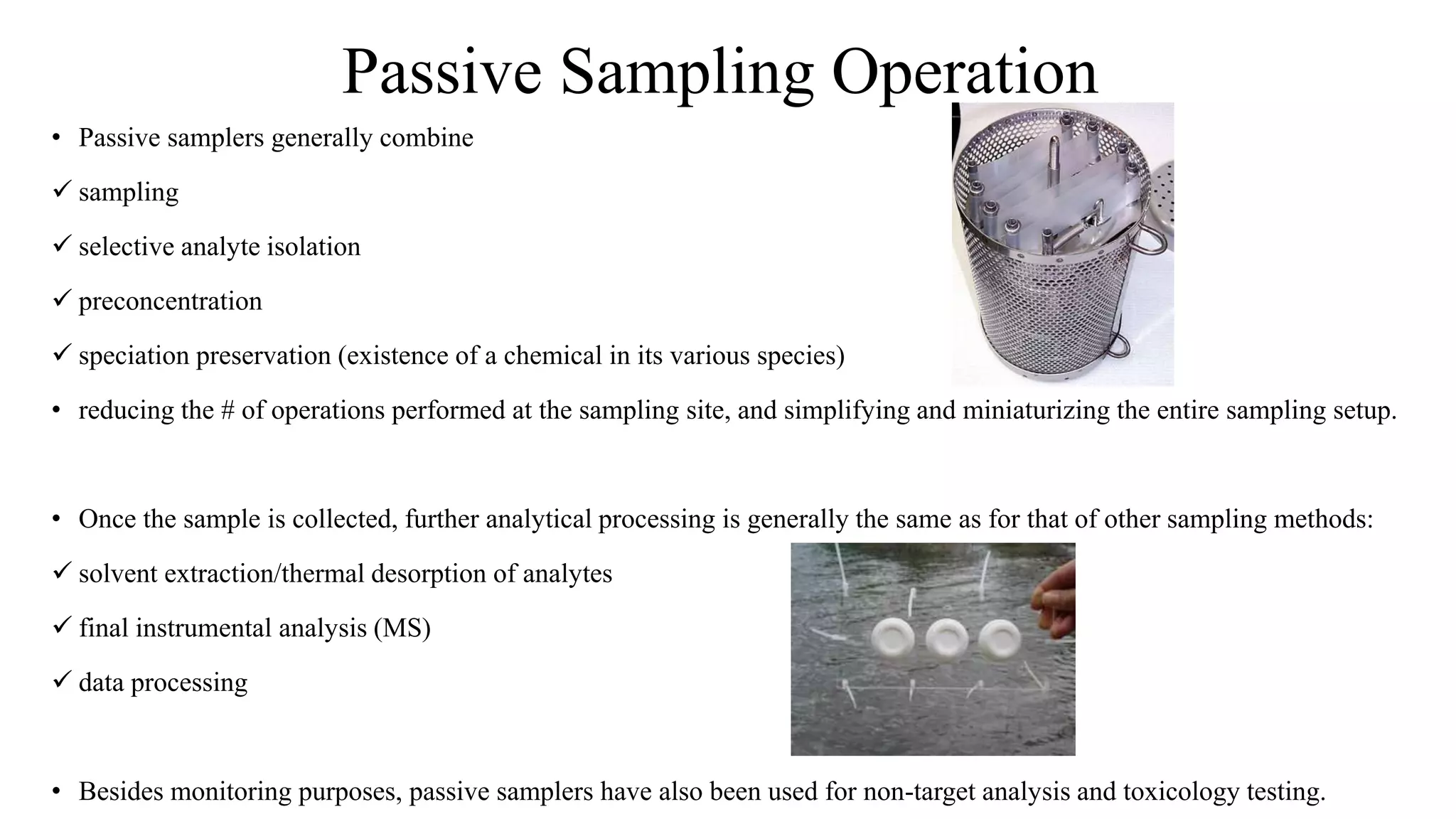 Liquid Passive Sampling Introduction | PPTX