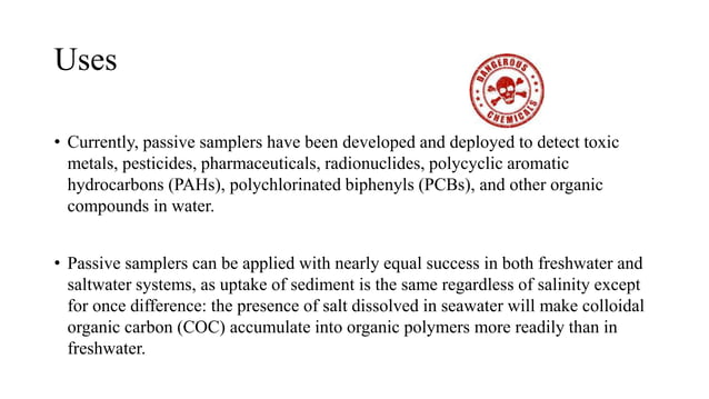 Liquid Passive Sampling Introduction | PPTX | Chemistry | Science