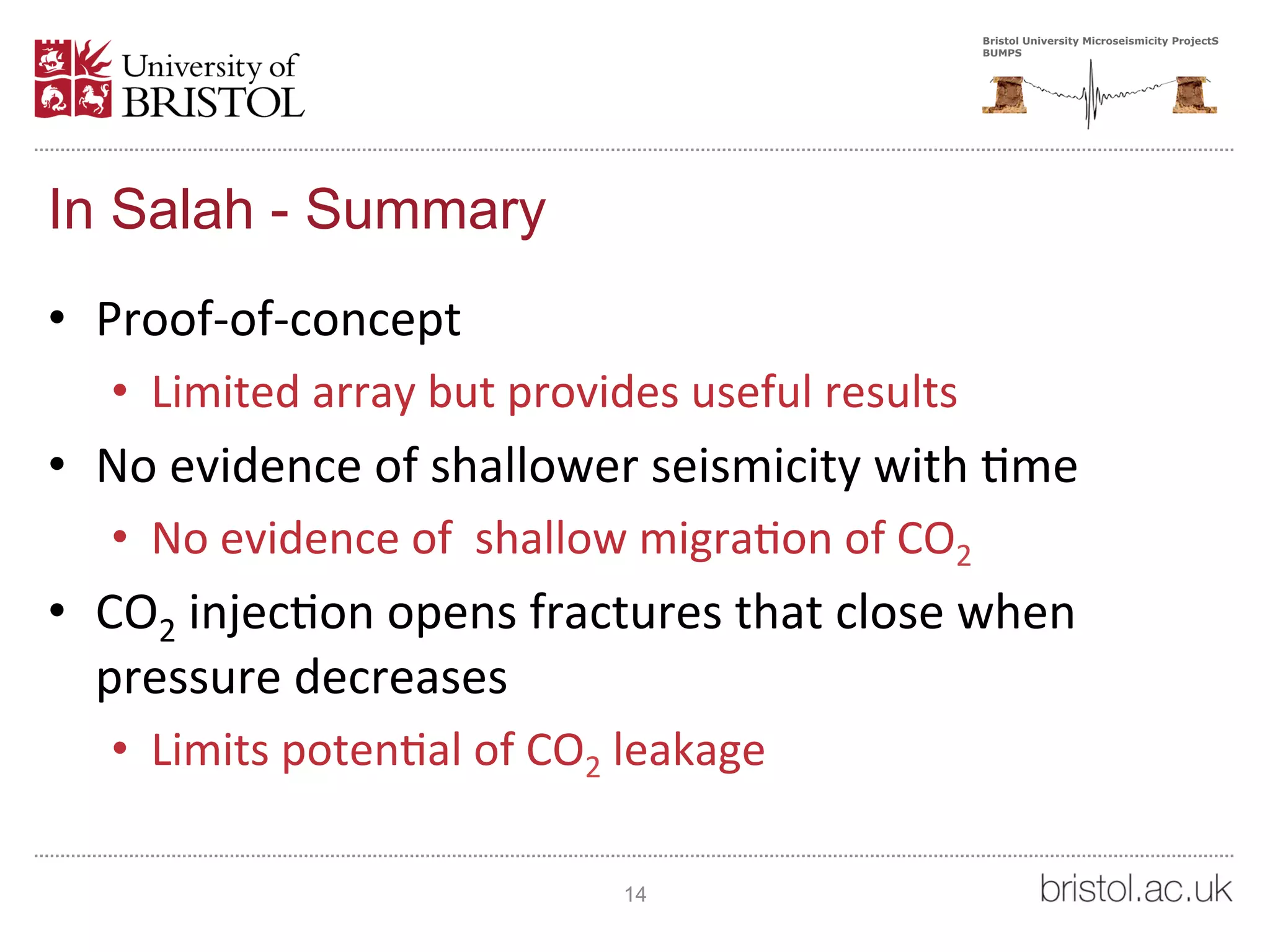 Passive Seismic Monitoring For Co2 Storage Sites Anna Stork University Of Bristol At Ukccsrc